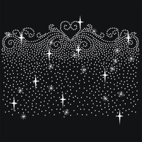Lace Gradient Rhinestone Iron on Hotfix Heat Transfer Decal Bling ...
