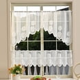 Lace Half Window Curtain Set with Rod Cover, Sheer Café Valance for ...