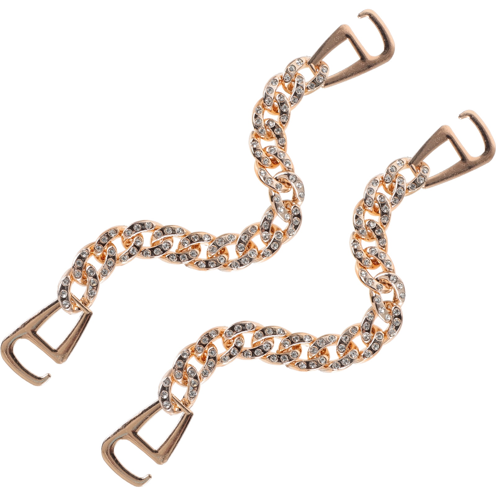 Lace Hole Shoes Chain Shoe Chains for Clogs Miss 22x2CM Rose Gold ...