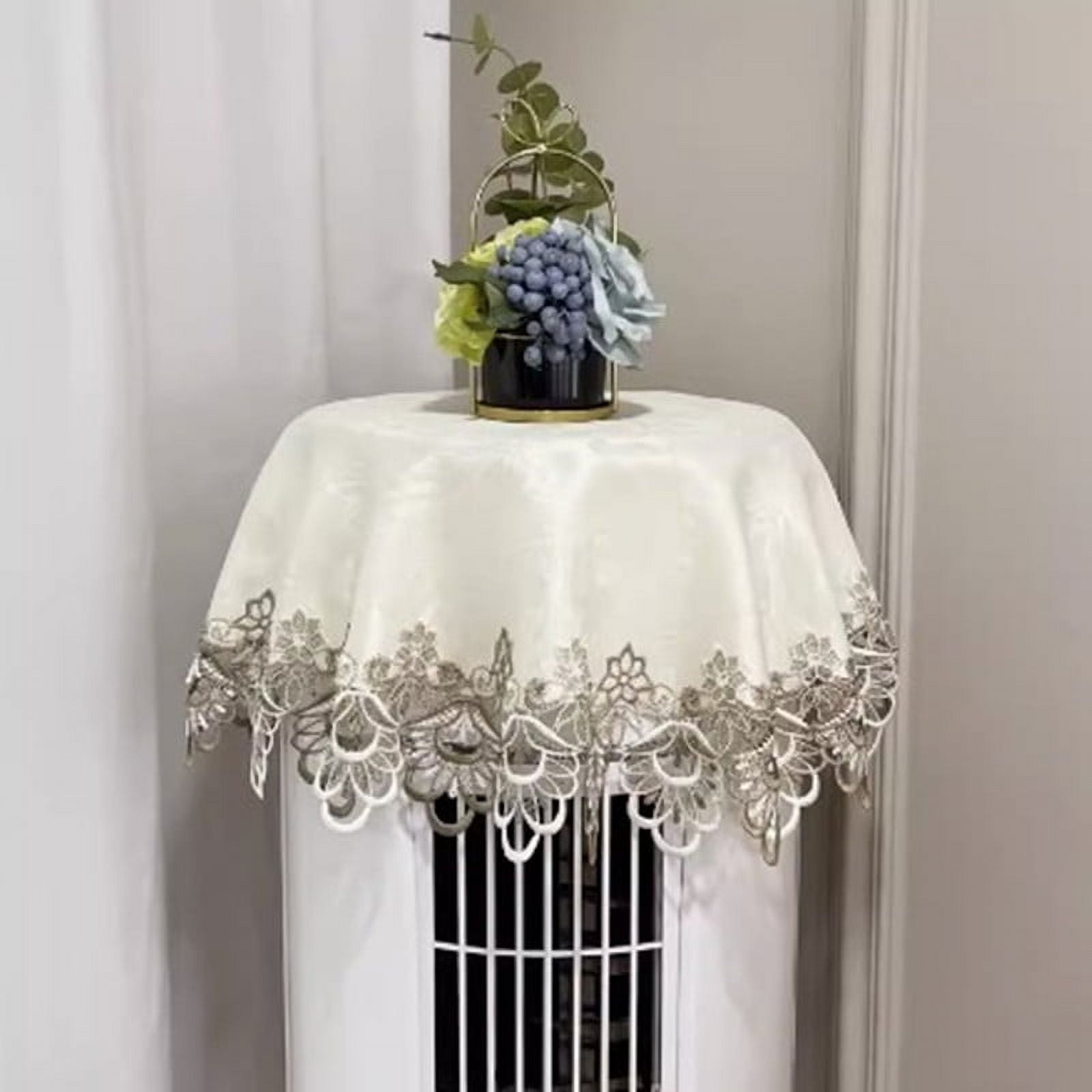 Lace Jacquard Tablecloth Macrame Round Doily Table Topper Decoration ...