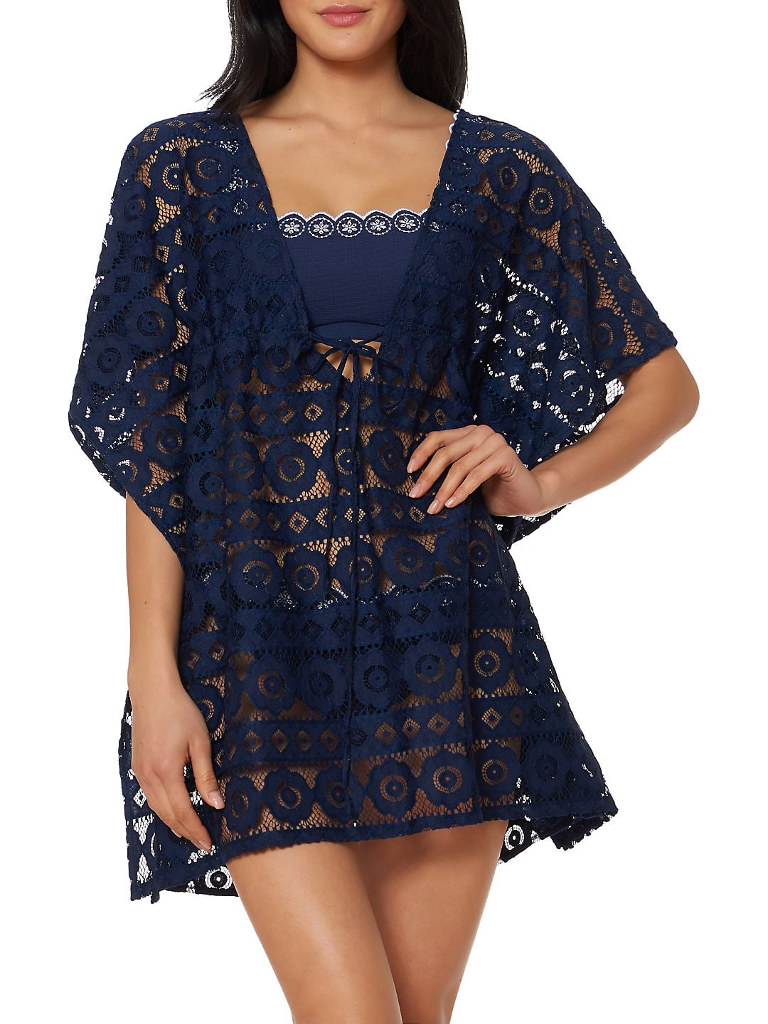Lace Kimono Sleeve Tunic - Walmart.com