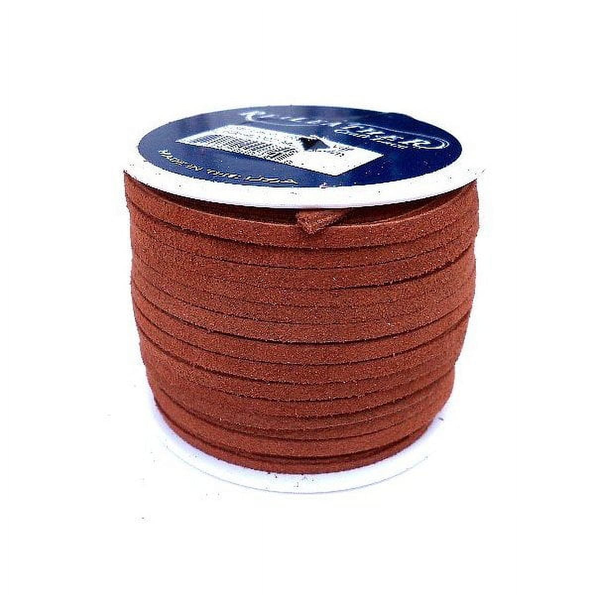 Lace Lacing Leather Suede Medium Brown 25 Yard Spool - Walmart.com