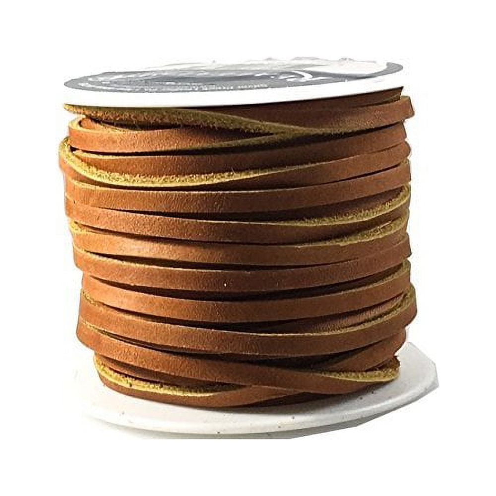 Lace Lacing Leather Topgrain Light Sienna Brown 50 Foot Spool - Walmart.com