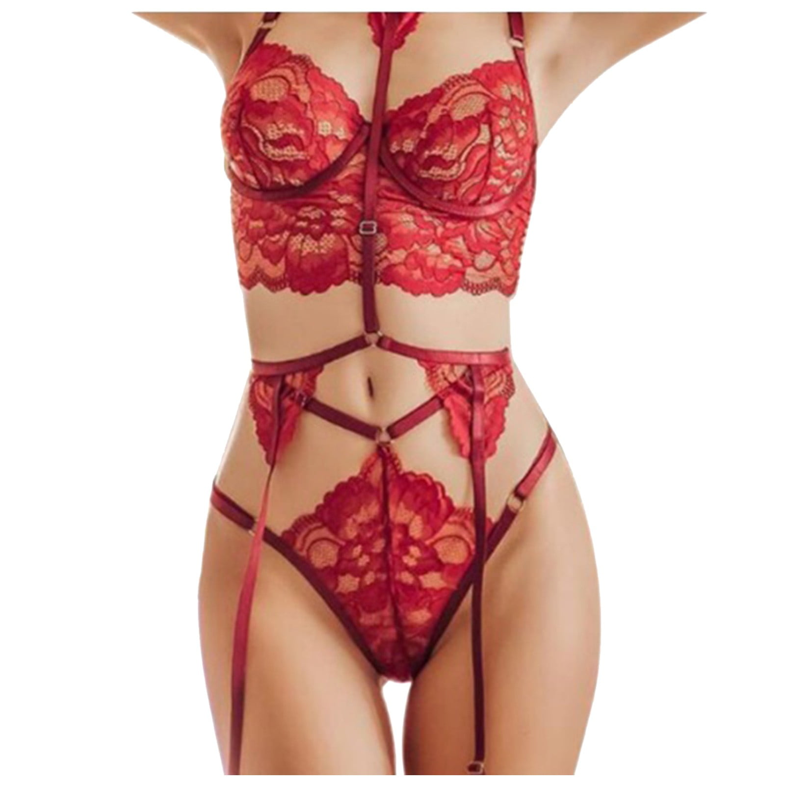Lace Lingerie Mini Chemise Plus Size Lingerie Set For Women Lace Halter