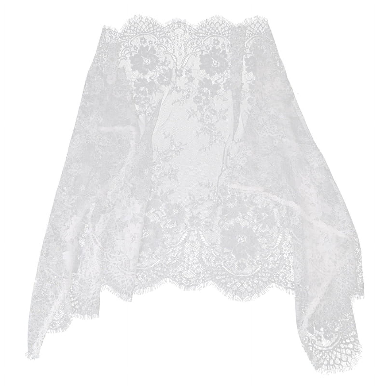 Lace Mantilla Veil Soft & Comfortable Exquisite Floral Design for Head ...