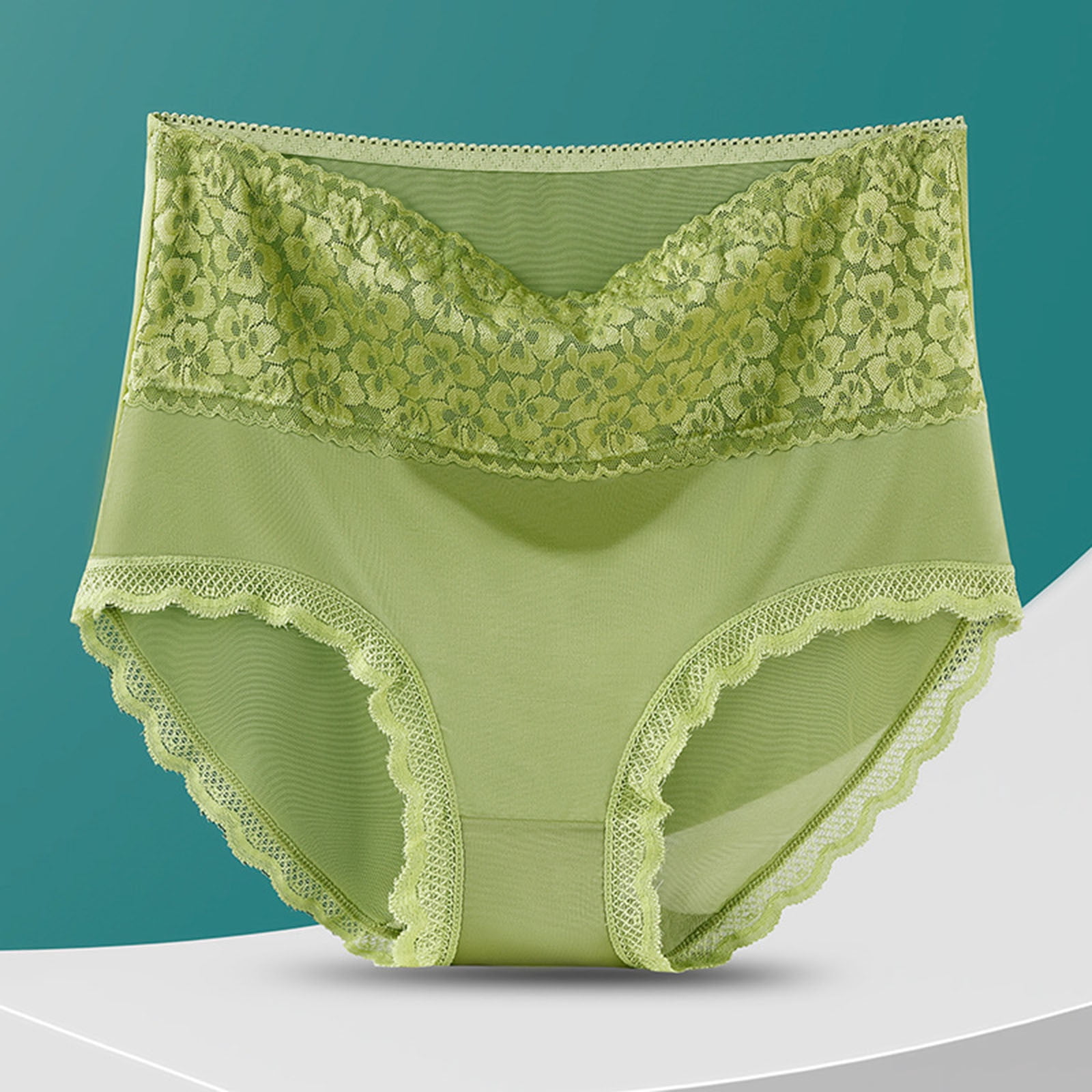 Lace Panties for Women Women Solid Color Underwear High Waisted Lace ...