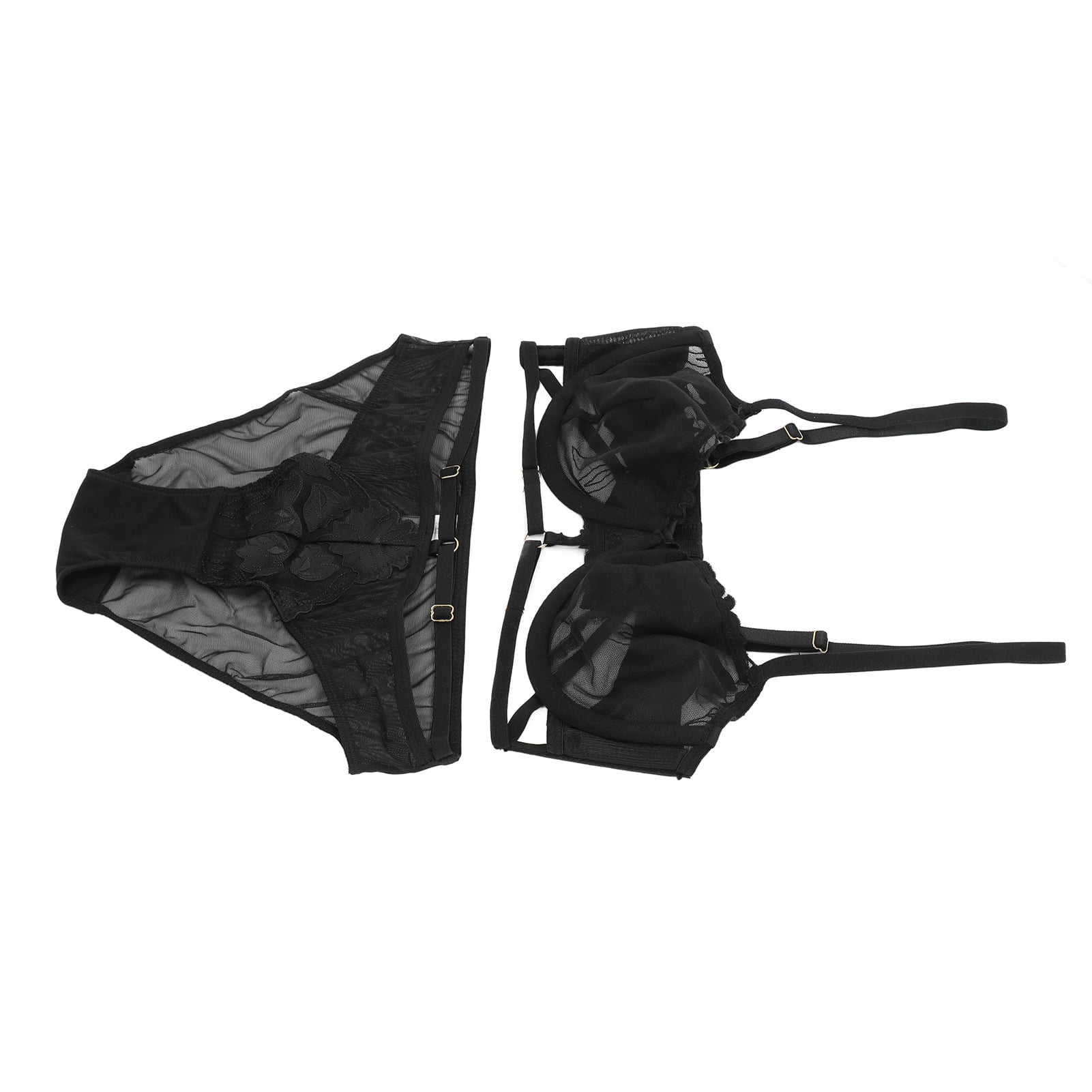 Lace Panty Women Lace Bralette Set Push Up Ultra Thin Lace Embroidered