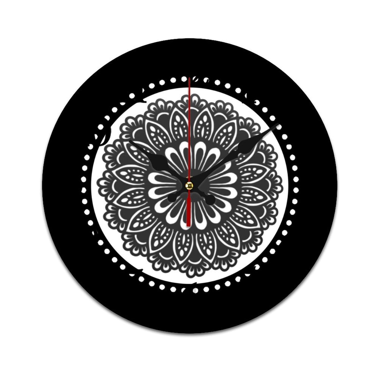 Lace Pattern Mandala Wall Clock Modern Design Clocks Wall Hanging Home ...