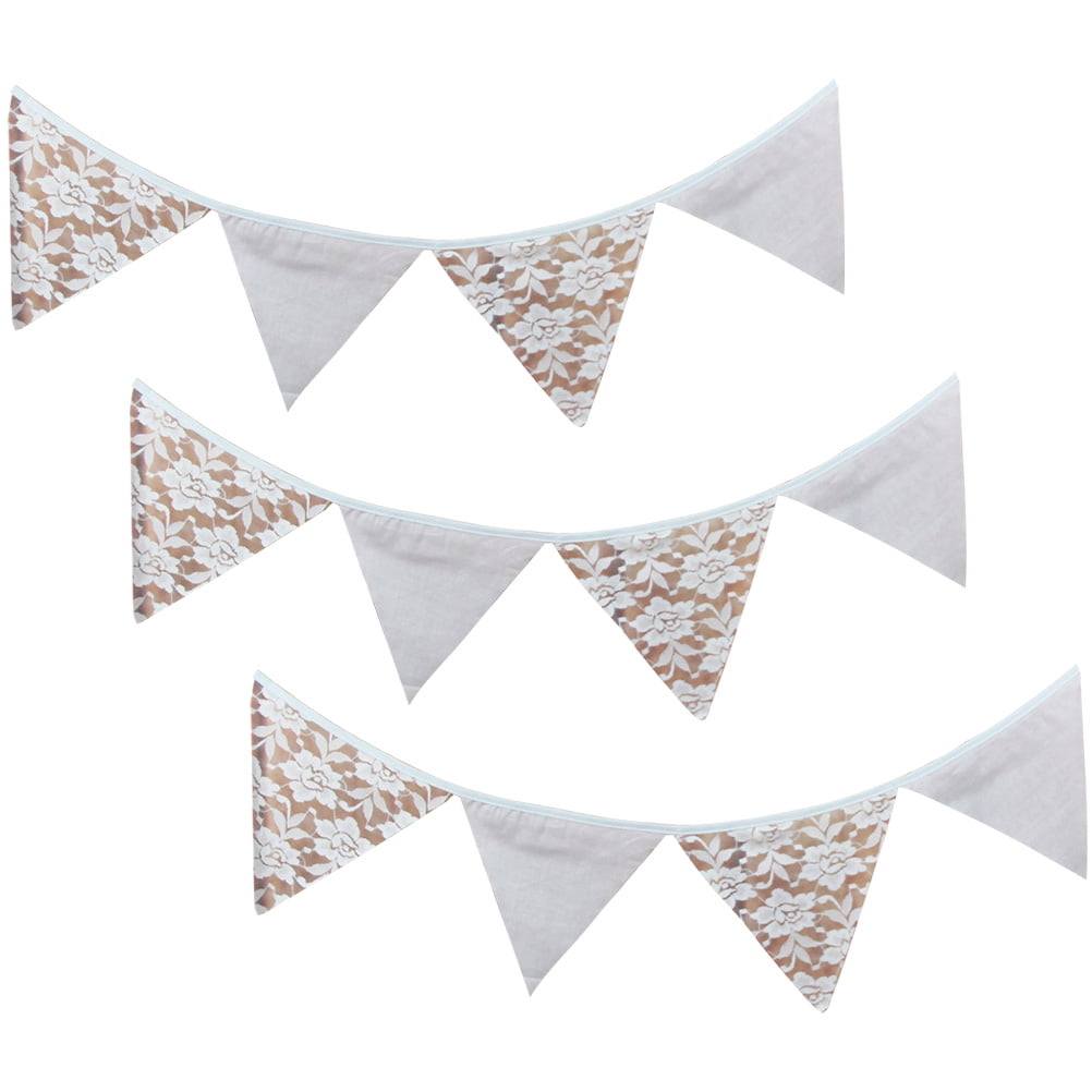 Lace Pennant Garden Hanging Banner Birthday Party Decoration Window ...