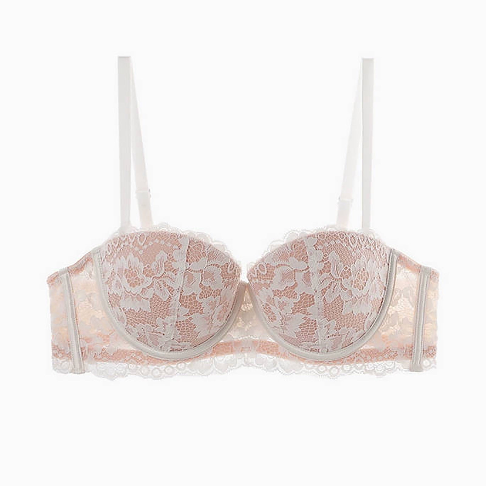 Lace Push Up Bra for Women Sexy Underwire Padded Bralette Adjustable ...
