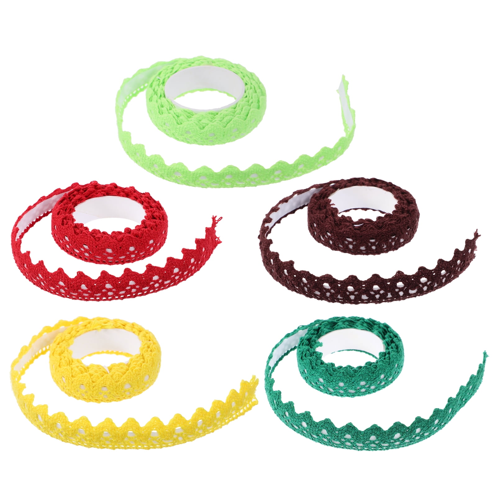 Lace Ribbon Sewing Trim Crafts Tape Craft Hollow Sticky Cotton Rolls ...