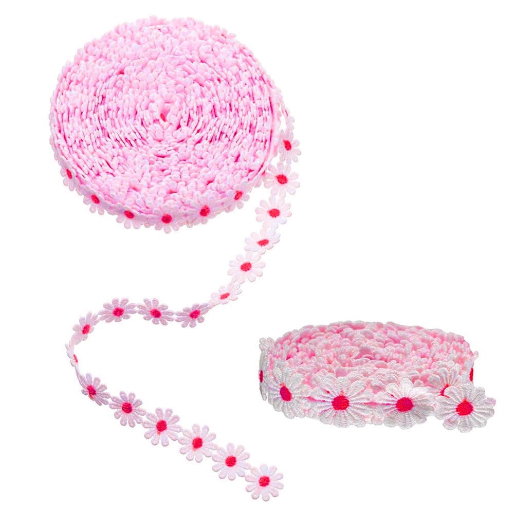 Lace Ribbon Trim Embroidered Sewing Lace Trim, Daisy Flowers Ribbon ...