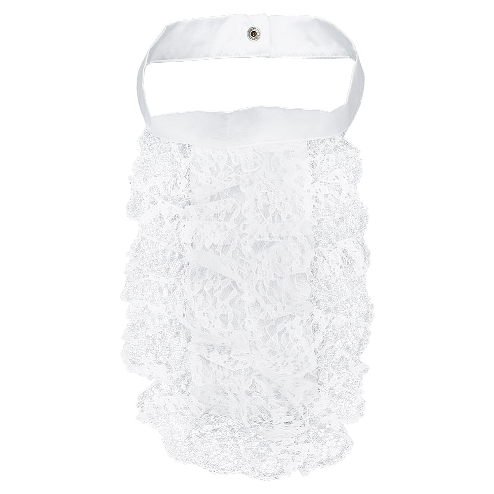 Lace Ruff Neck Collars Black Colonial Lace Jabot Collars Victorian ...