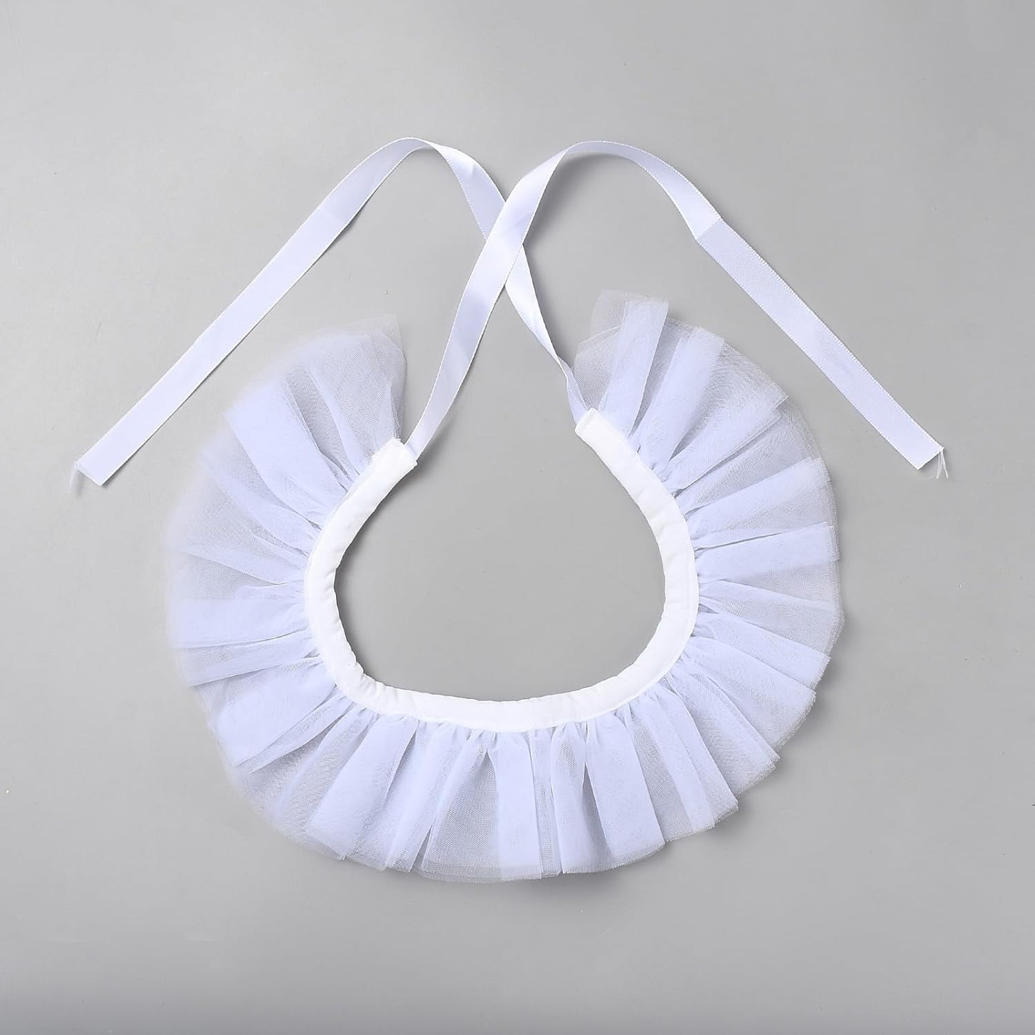 Lace Ruffle Fake Collar Multi Layered Detachable Collar White Women's ...