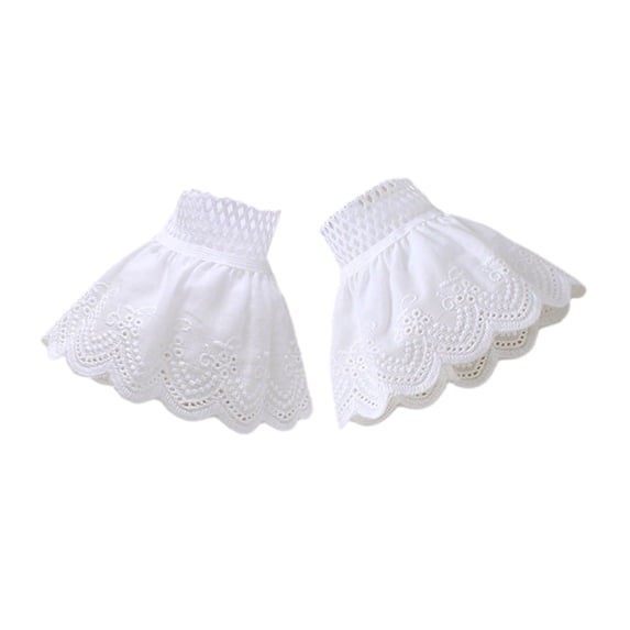 Lace Ruffle Sleeves Girls Hollow Wrist Cuffs for Woman Sweater Skirt ...