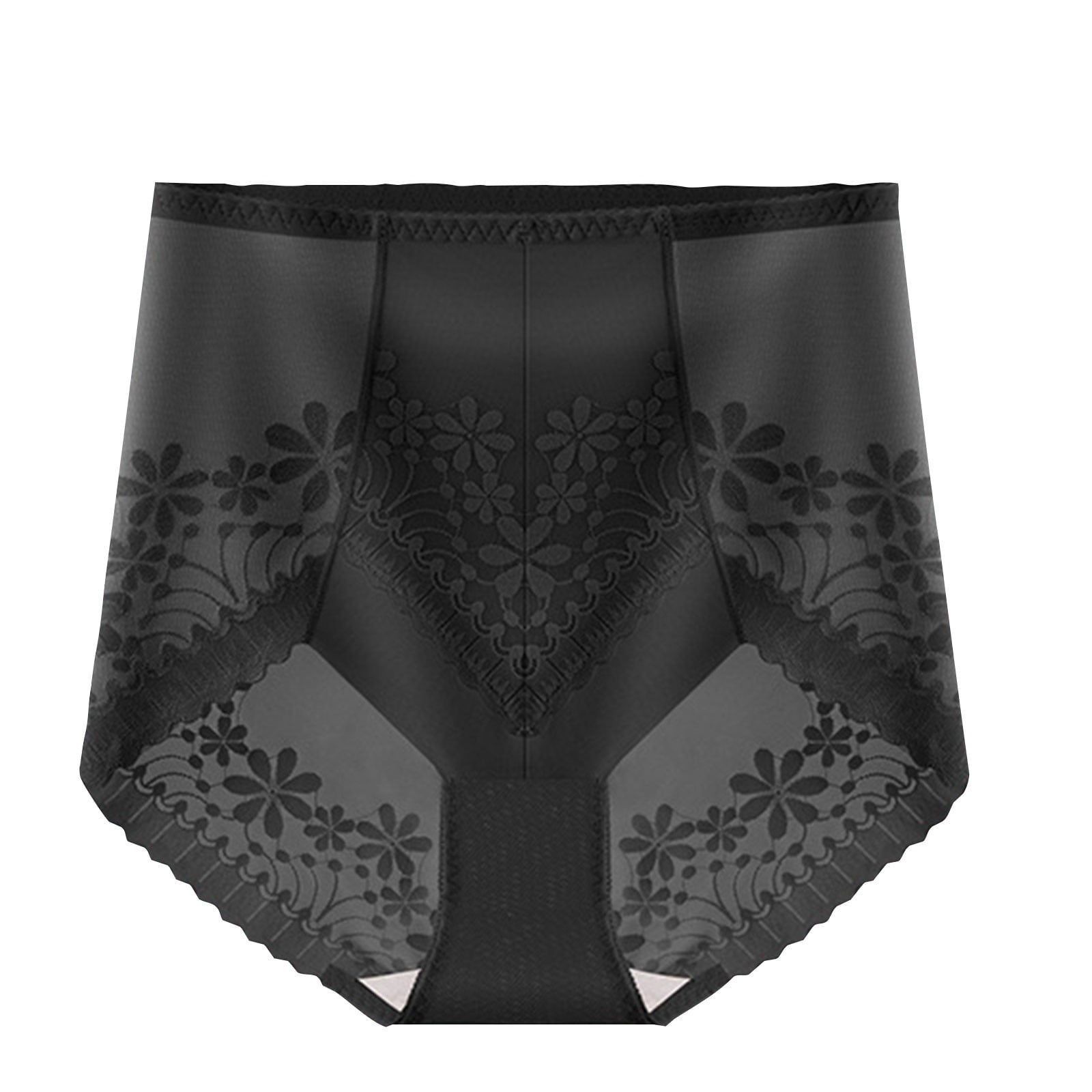 Lace Shapewear for Women High-Waisted Briefs Silk Crotch Underwear Butt ...