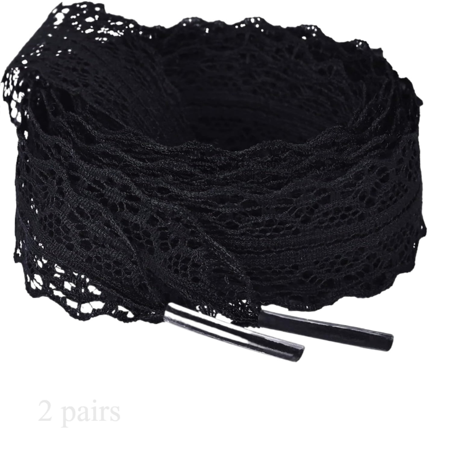 Lace Shoelaces 2 Pairs Fancy Ribbon Shoe Laces for Sneakers/boots etc（1 ...