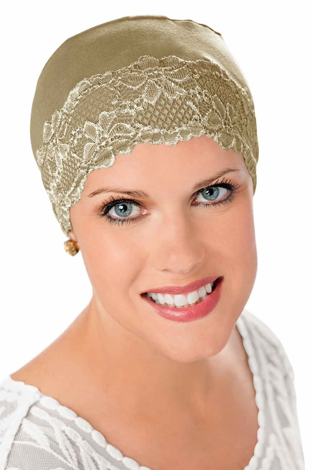 Lace Sleep Cap and Hat Liner-Caps for Women with Chemo Cancer Hair Loss ...