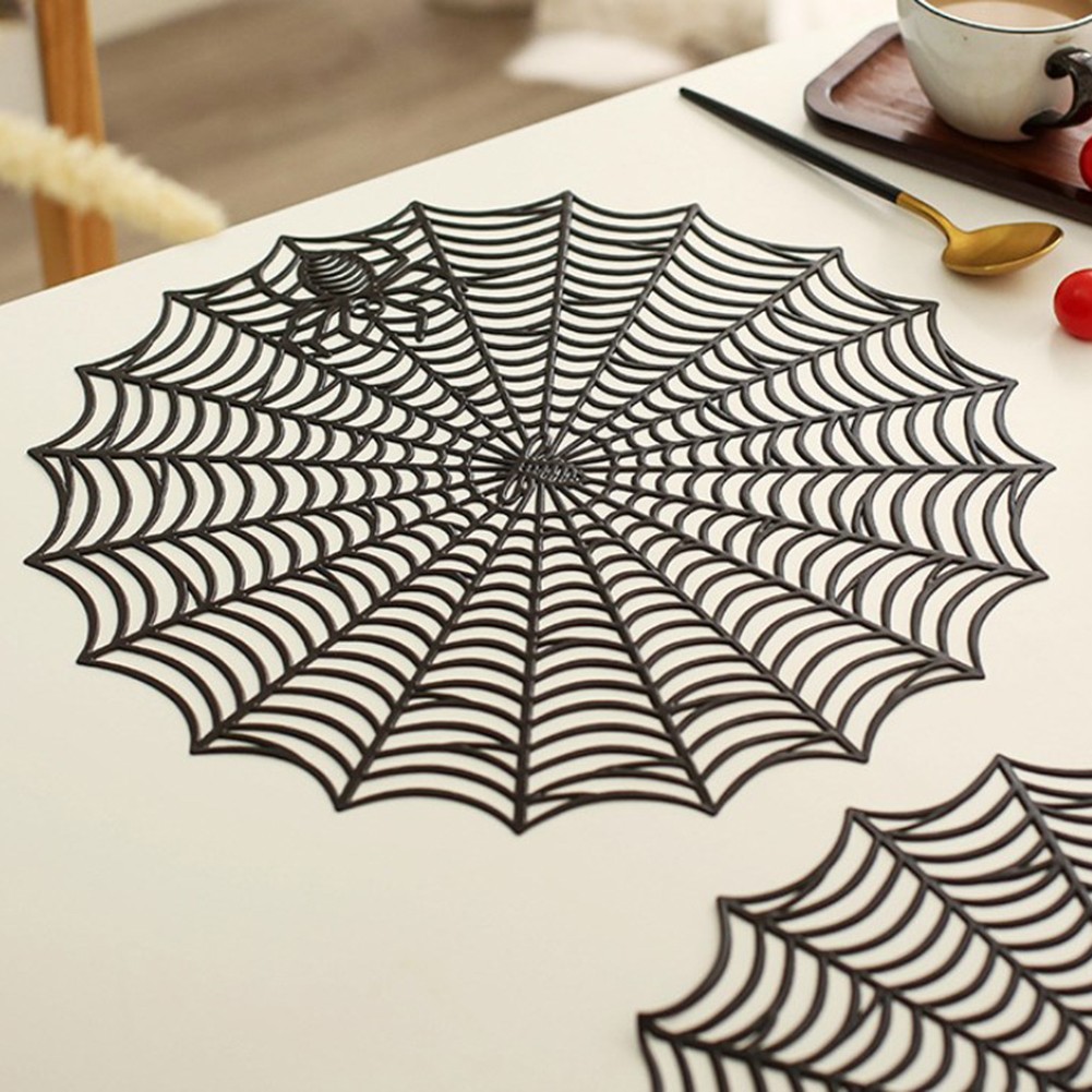Lace Spider Web Tablecloth 15 Inch Halloween Centerpiece Round Table ...