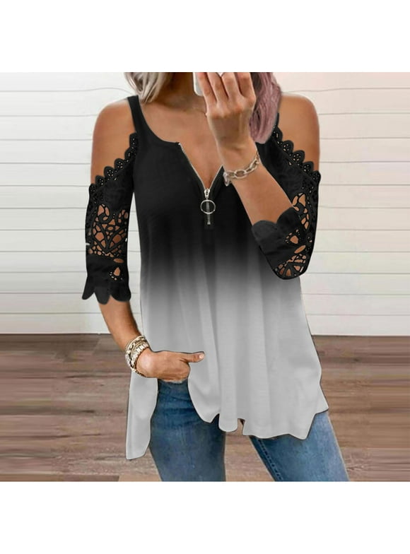 Lace Hem Tops
