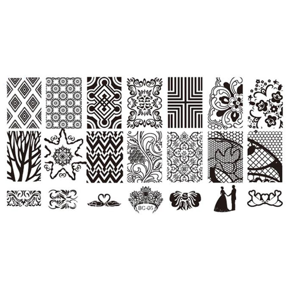 Lace Stamper Nails Art Stamp Stamping Nail Template Flowers Image ...