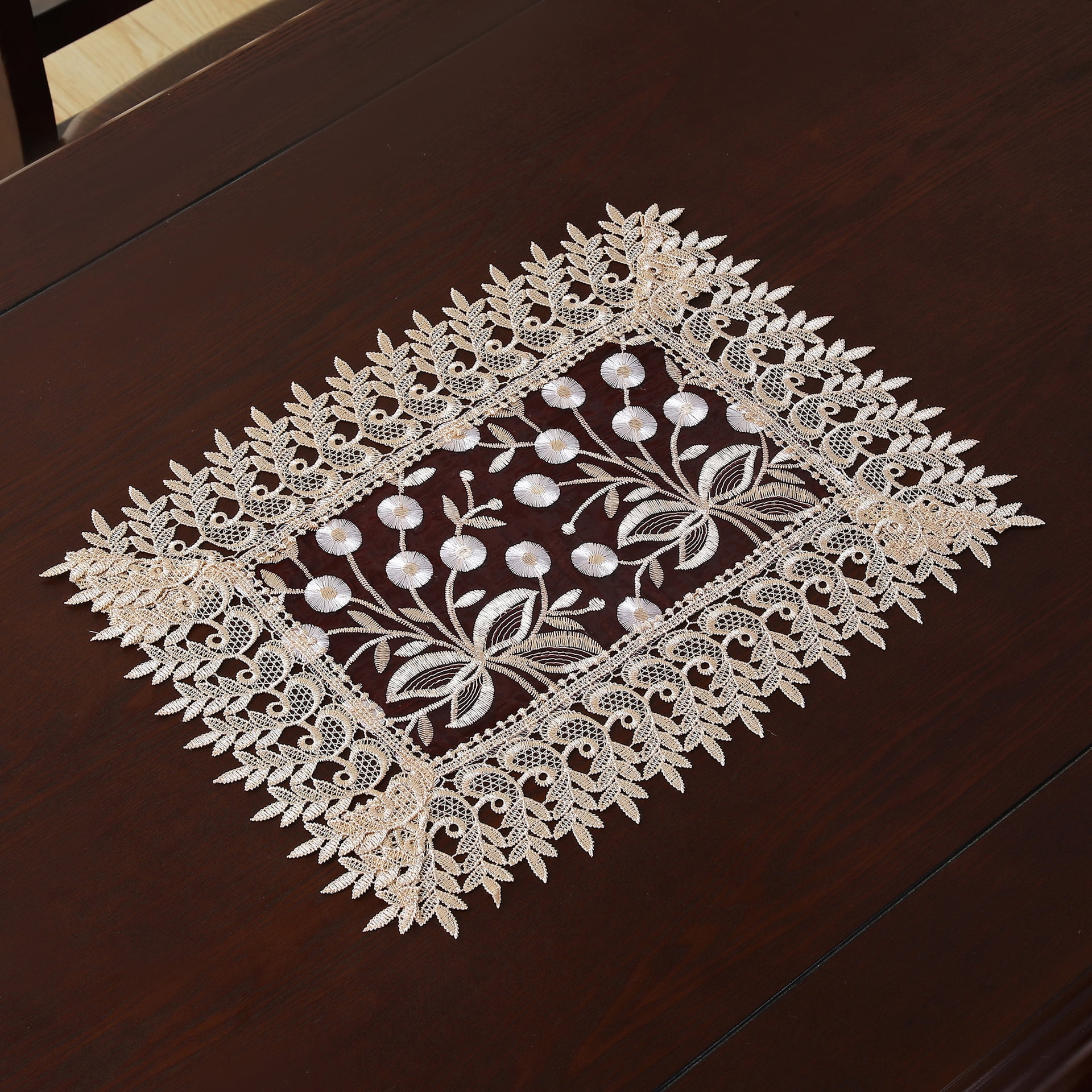 Lace Table Runner Dresser Scarf Macrame Embroidered Table Runners for ...