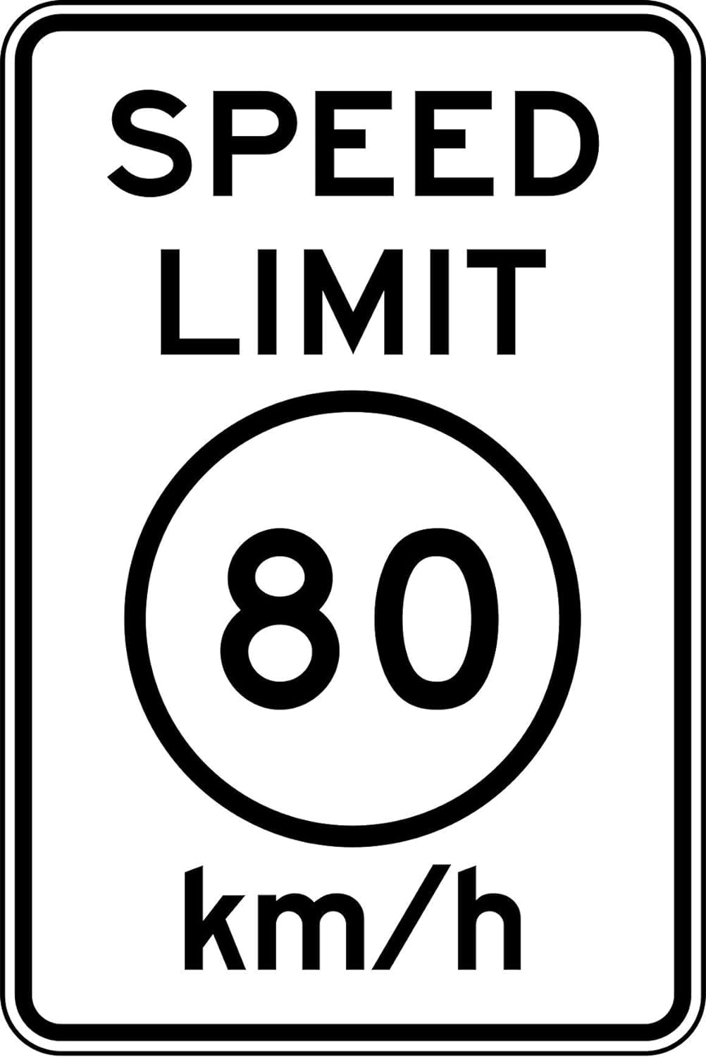 Traffic & Warehouse Signs - R2-1: Speed Limit (Metric) 10 x 7 Aluminum ...