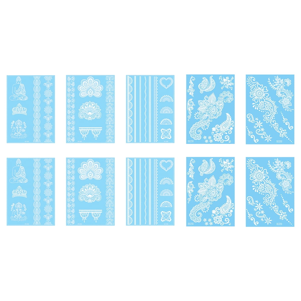 Lace Tattoo Stickers Temporary, 10-Sheet - Walmart.com