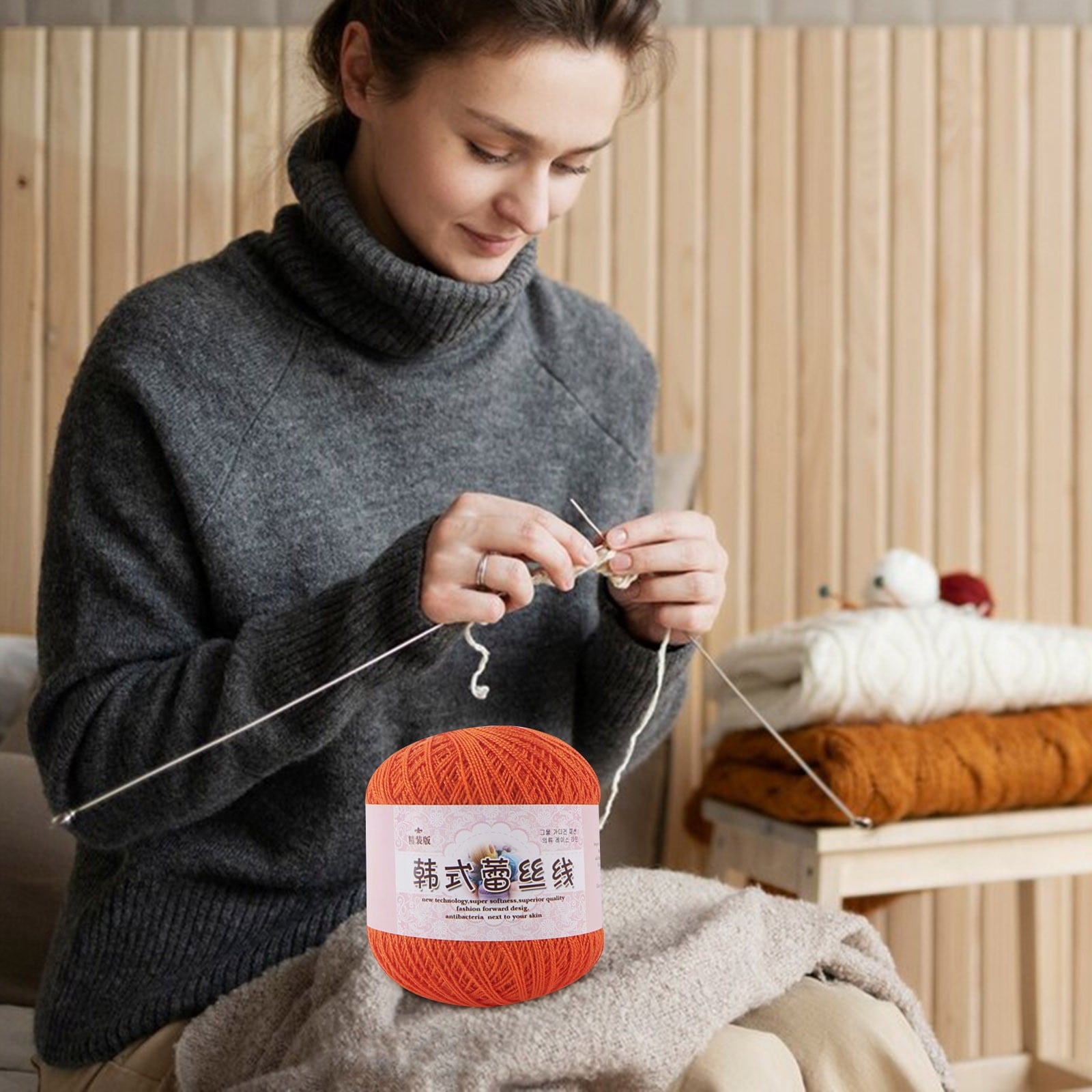 Lace Thread DIY Woven Mercerized Baby Fine Thread Crochet Yarn ...