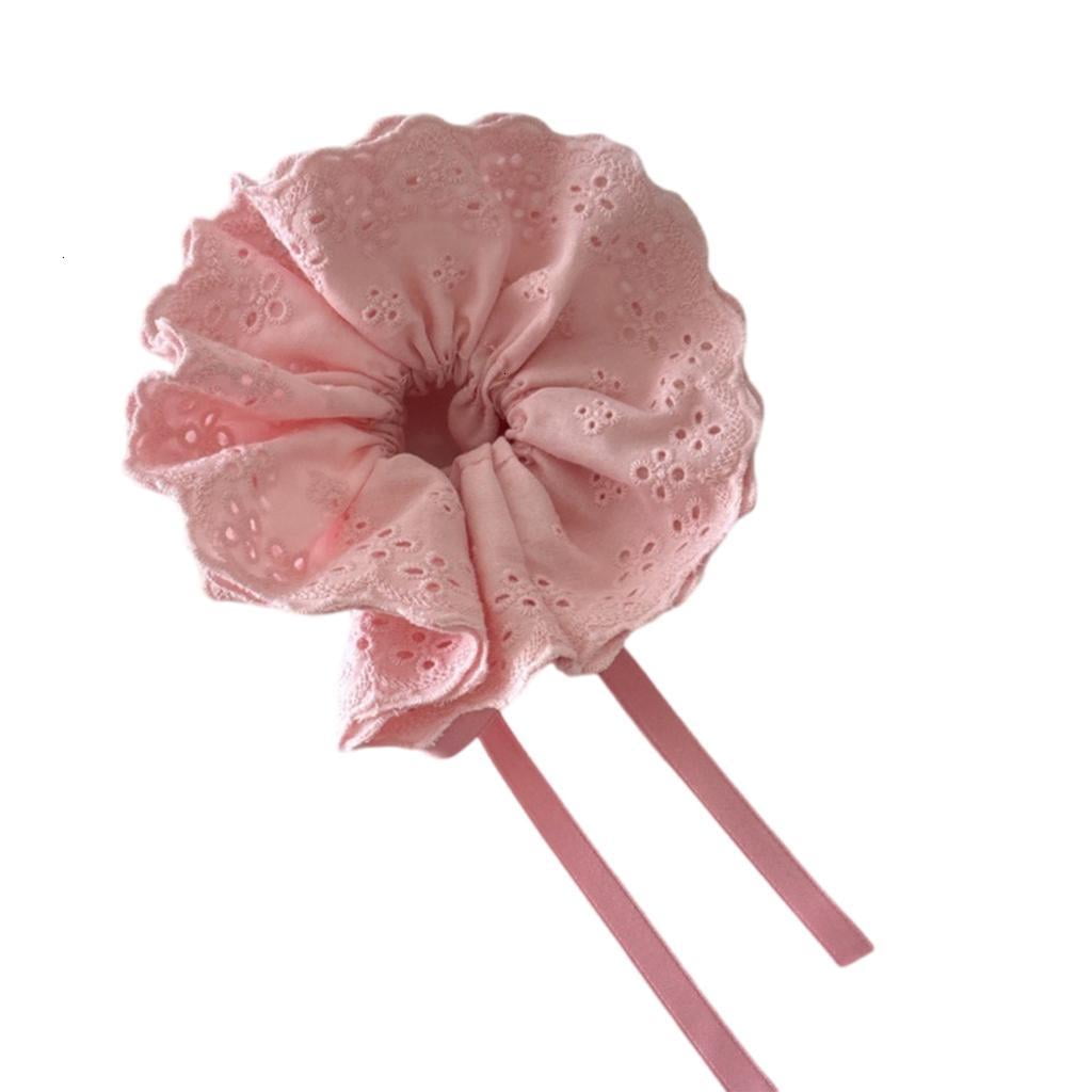 Lace Trim Scrunchie Drawstring Ponytail Holder for Women Girl Various ...