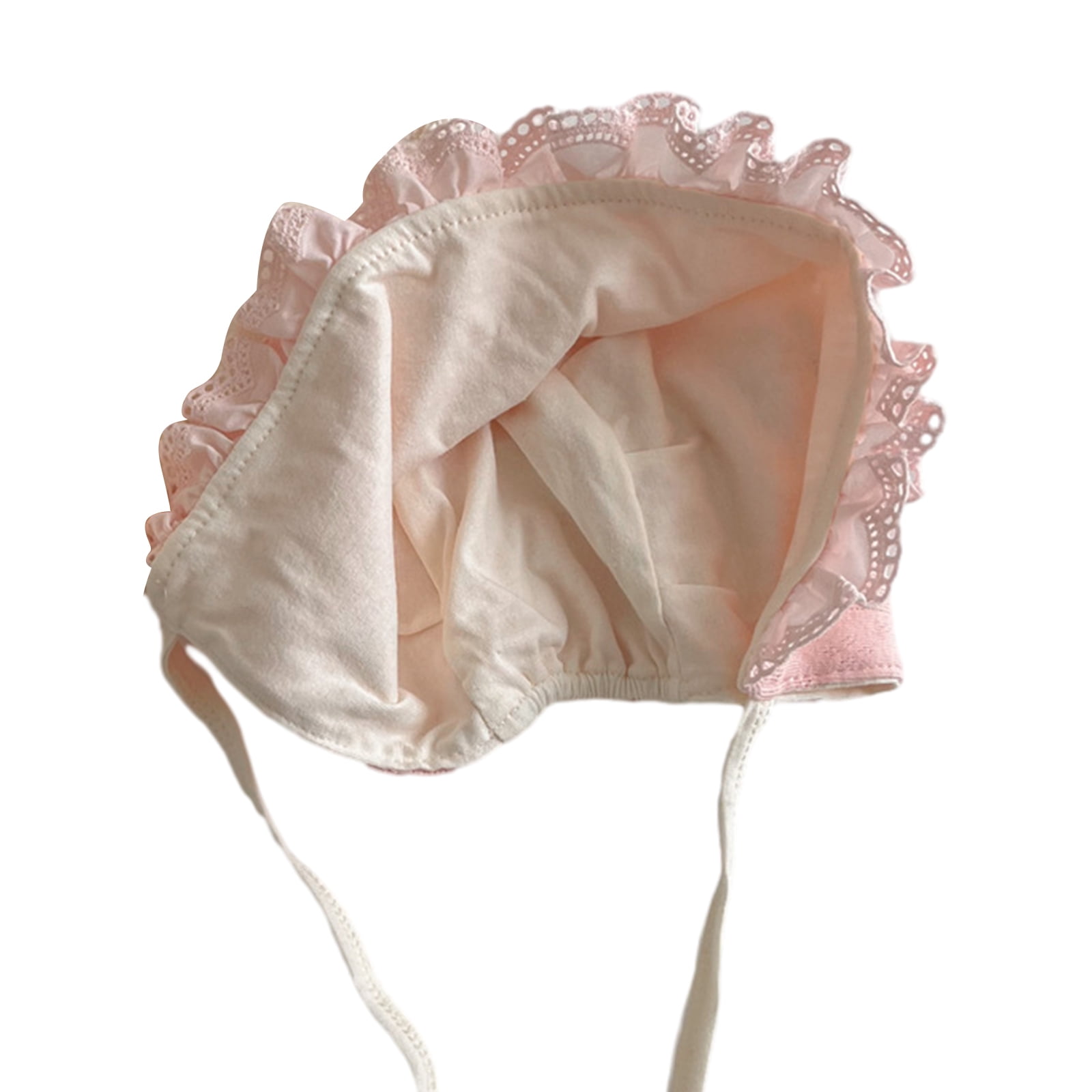 Lace Trimmed Baby Bonnet with Flower Designs Soft & Stylish Infant ...