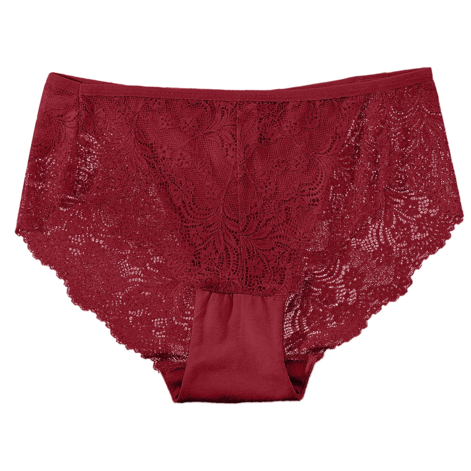 Lace Underwear For Women,Lace Hollow Underwear Back Waist Lace Mid High ...