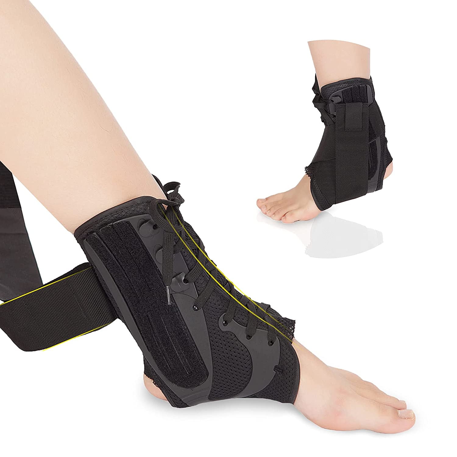 Lace Up Ankle Brace Medical Ankle Stabilizer for Sprained Breathable ...