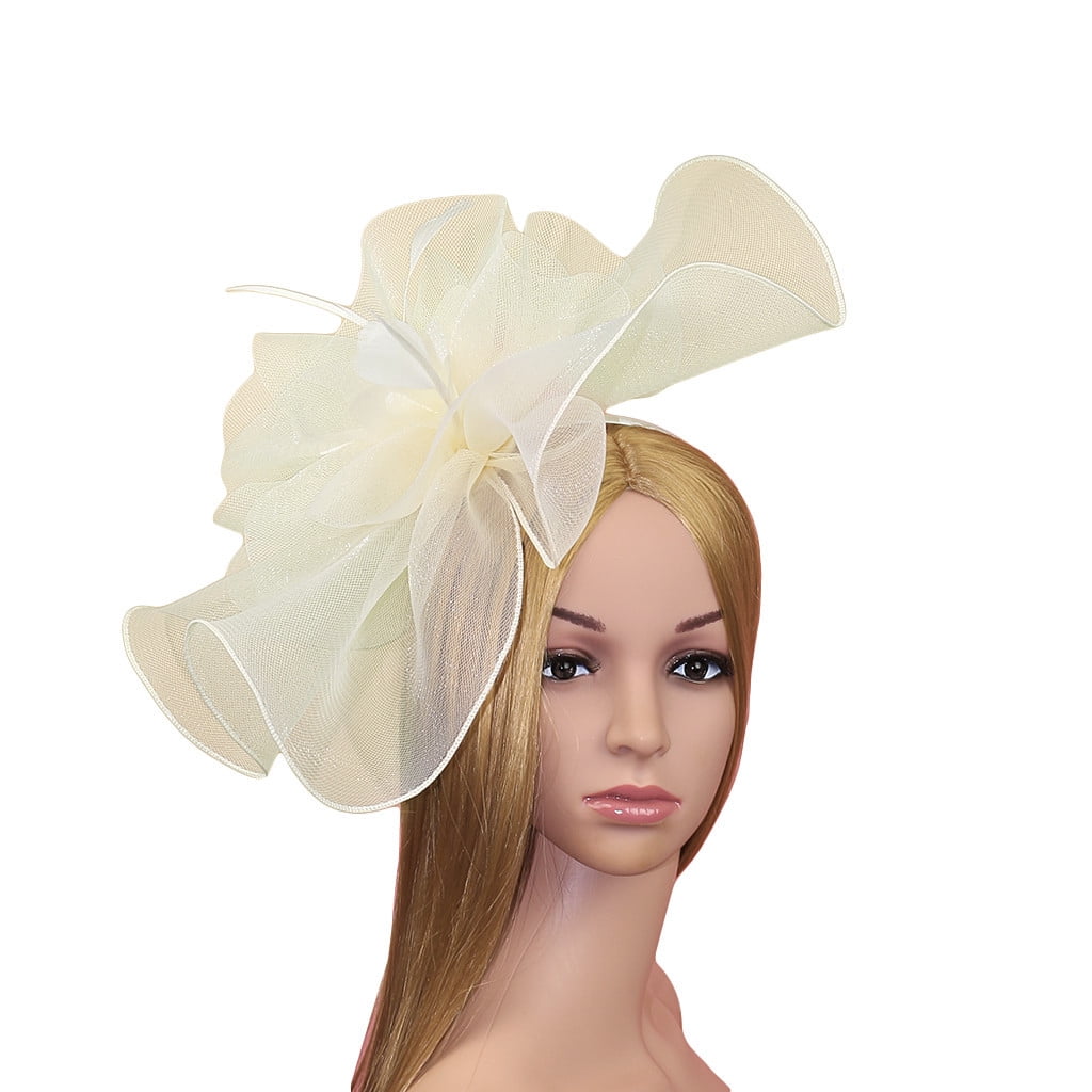 Lace Veil Mini Hat - Wedding Fascinator for Brides, Bridesmaids & Photo ...