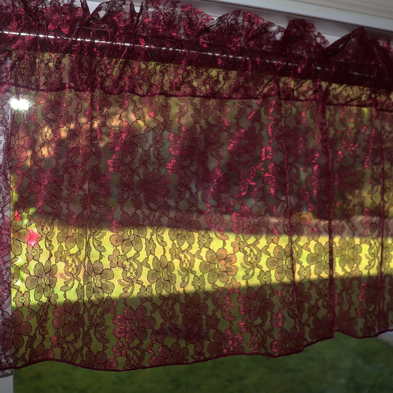 Lace Window Valance Sheer Lace Bedroom Kitchen Dining Room Bathroom ...