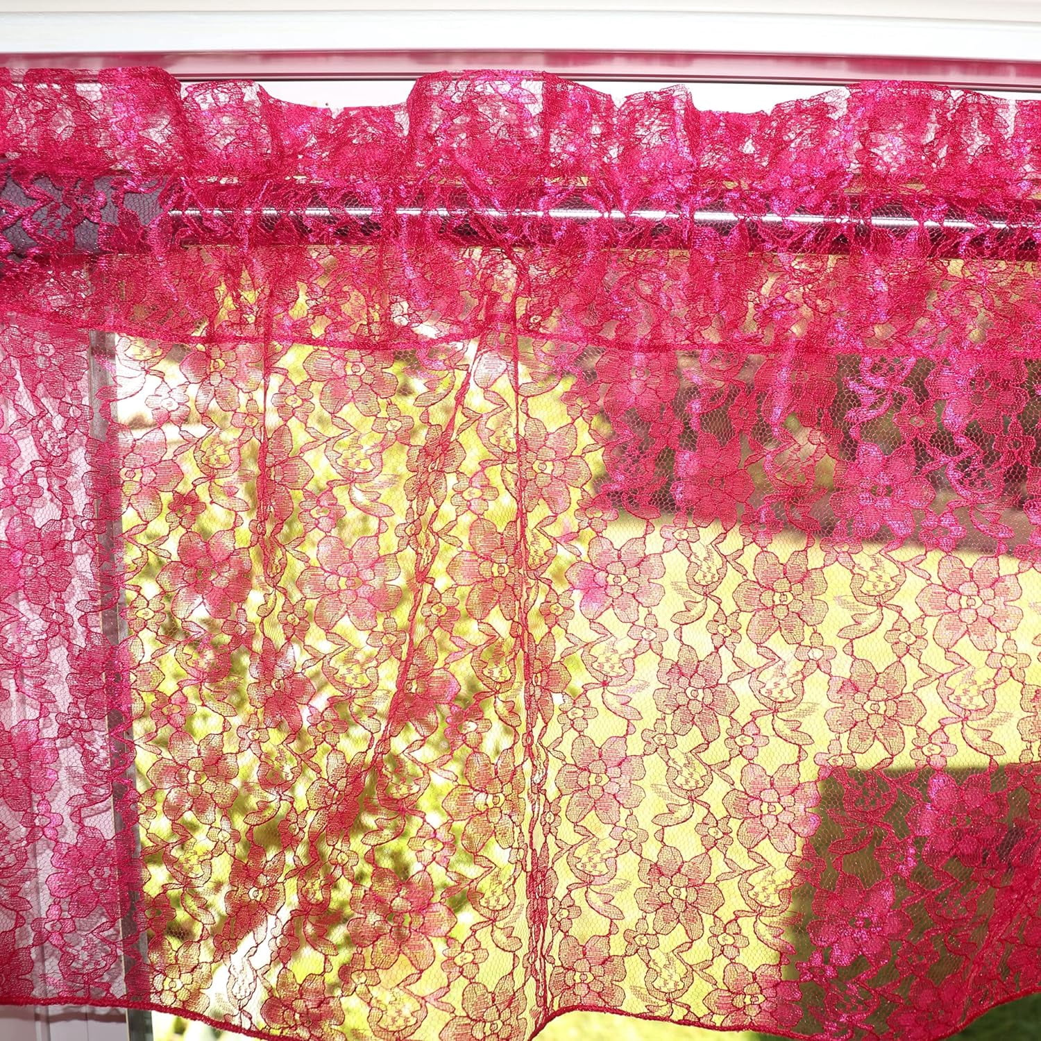 Lace Window Valance Sheer Lace Bedroom Kitchen Dining Room Bathroom ...
