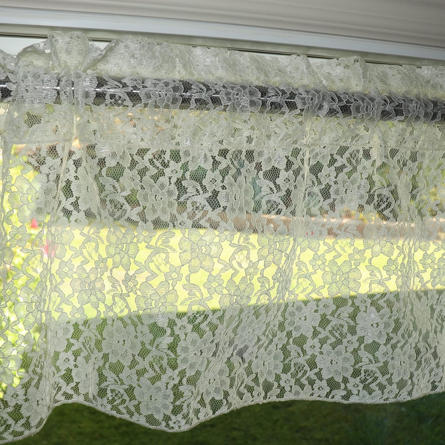 Lace Window Valance Sheer Lace Bedroom Kitchen Dining Room Bathroom ...