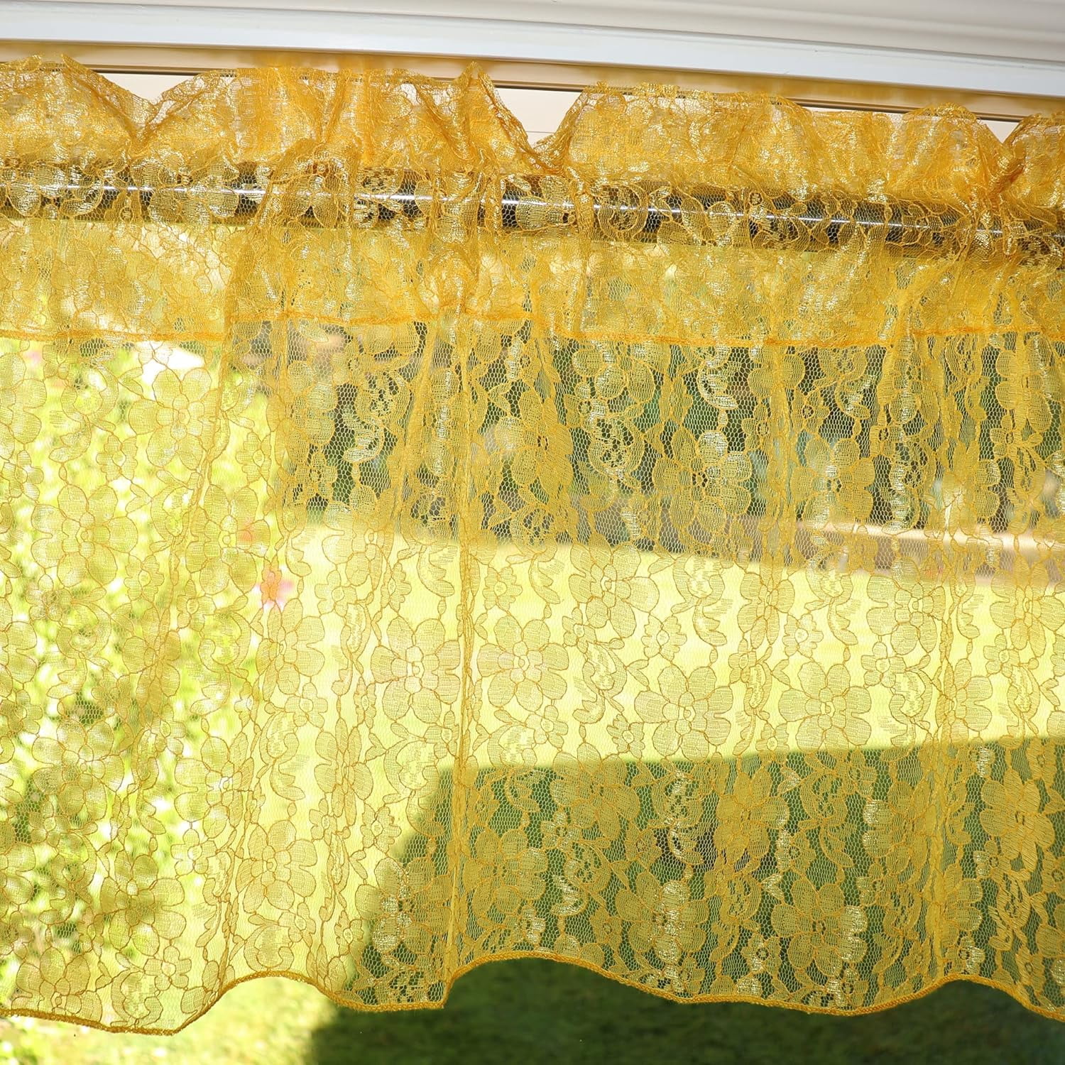 Lace Window Valance Sheer Lace Bedroom Kitchen Dining Room Bathroom ...