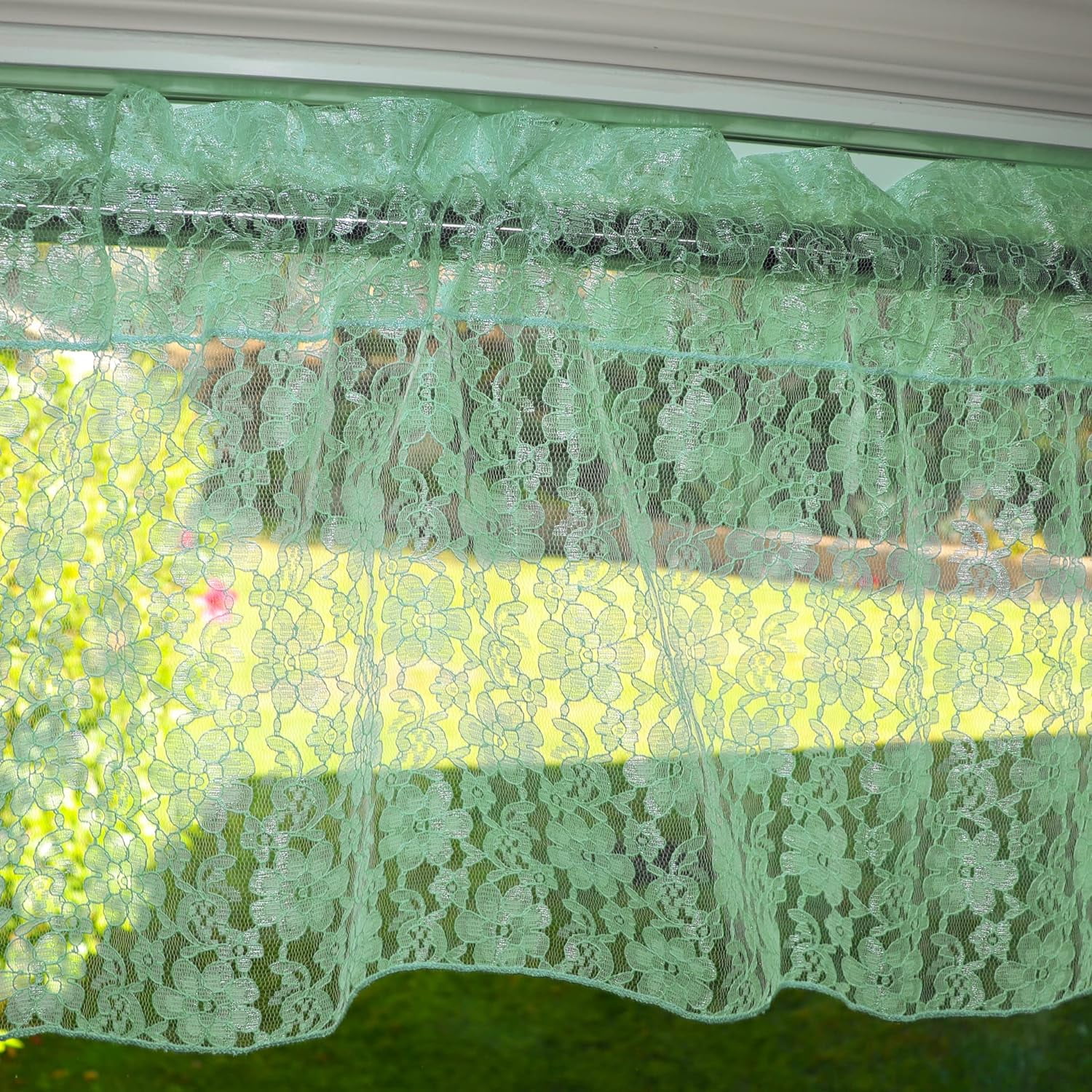 Lace Window Valance Sheer Lace Bedroom Kitchen Dining Room Bathroom ...