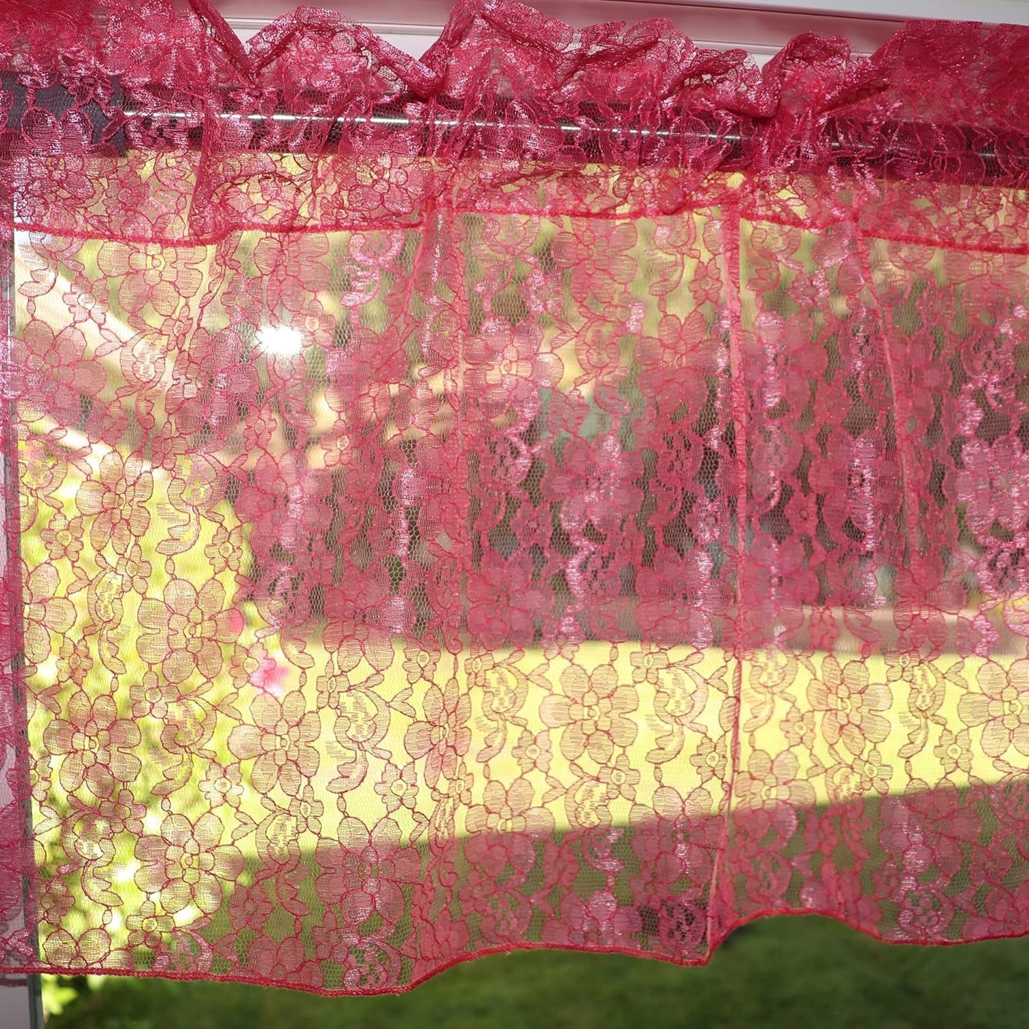 Lace Window Valance Sheer Lace Bedroom Kitchen Dining Room Bathroom ...