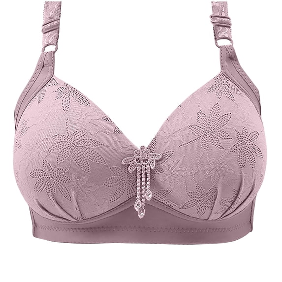 Lace Wireless Push up Bra for Women Full Cup Padding Bralette ...