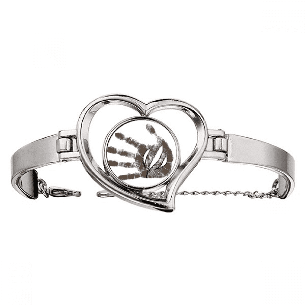 Laceration Marks Handprint Wound Bracelet Heart Jewelry Wire Bangle ...