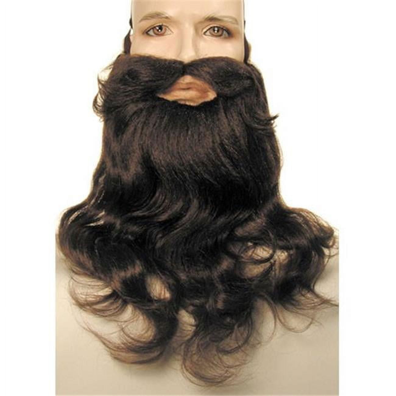 Lacey Wigs LW222DKBN Beard & Mustache Deluxe Set - Dark Brown - Walmart.com