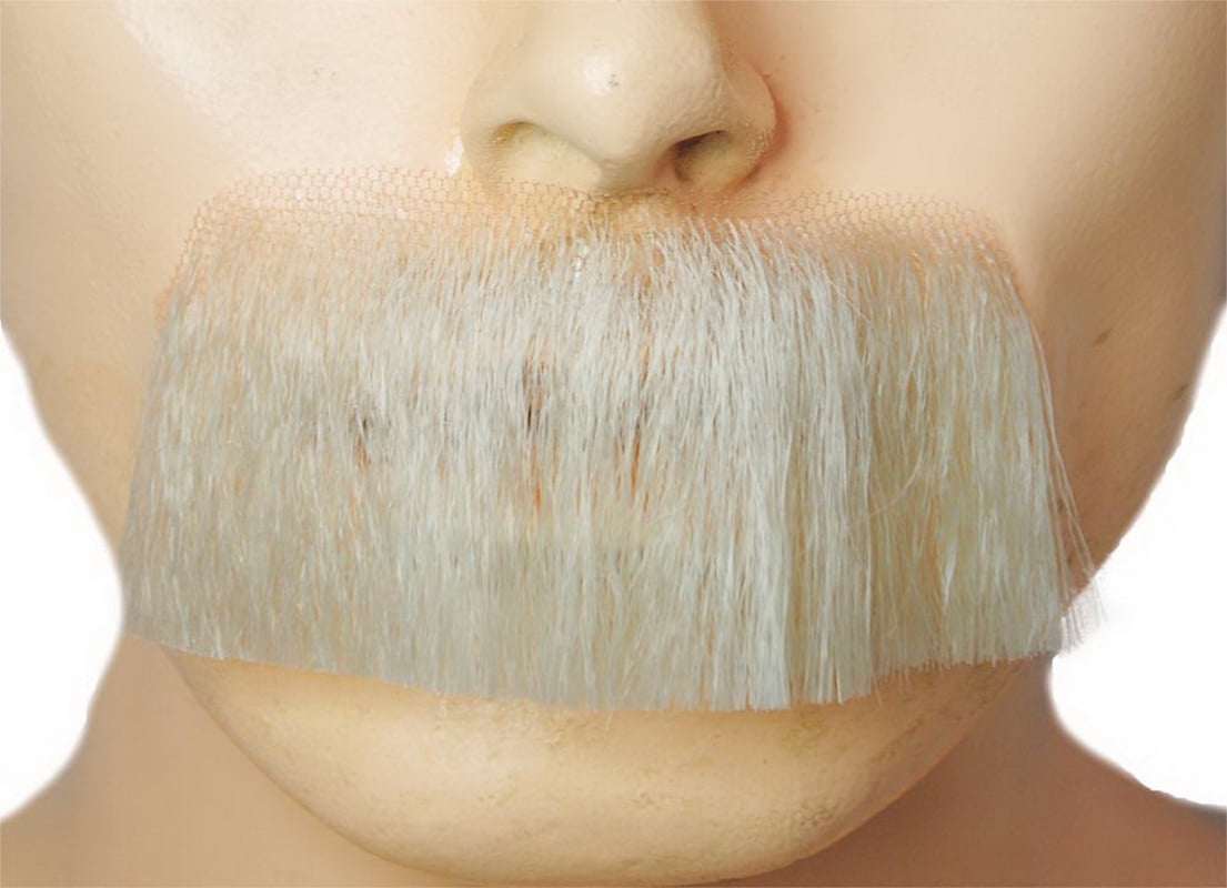 Lacey Wigs LW623WT Einstein Mustache - Human Hair - White - Walmart.com