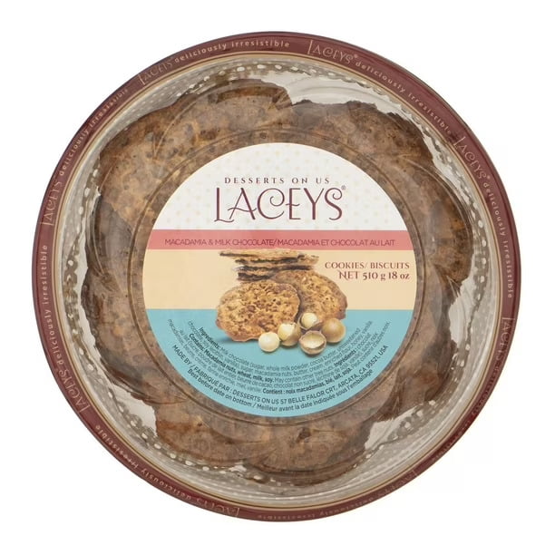 Laceys Cookies - Macadamia and Milk Chocolate 510 gm (18 OZ) - Walmart.com