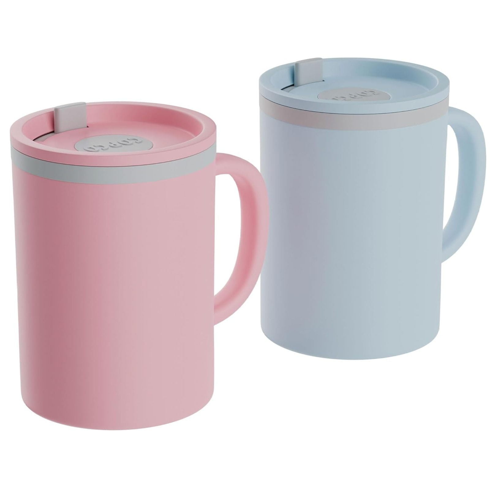 Lachk Iconic 12oz Double Wall Insulated Desk Mug with Lid and Handle ...