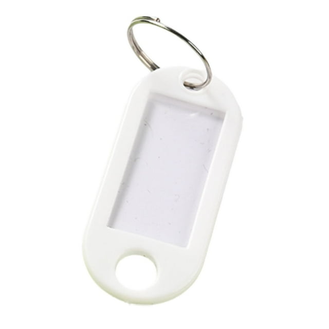 Lachm Key Tags, Soft Plastic Key Chain Tags with Blank Paper Labels ...