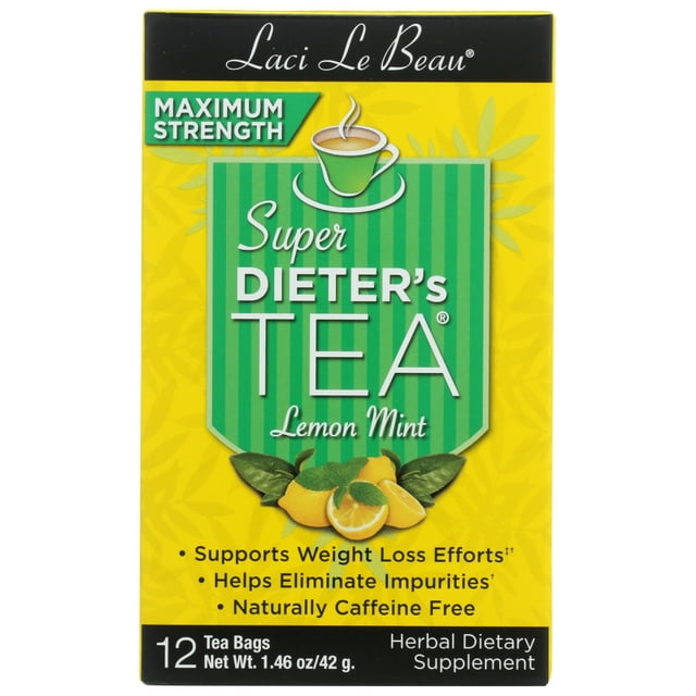 Laci Le Beau Maximum Strength Super Dieter'S Tea Lemon Mint, 12 Tea ...