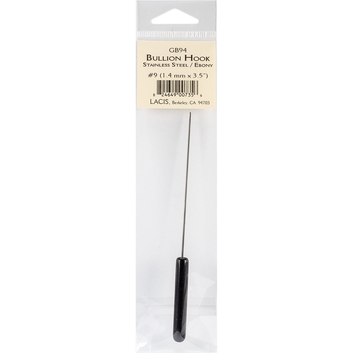 Lacis Bullion Crochet/Cro-Tatting/Bead Knitting Hook 5.75"-1.4mm ...