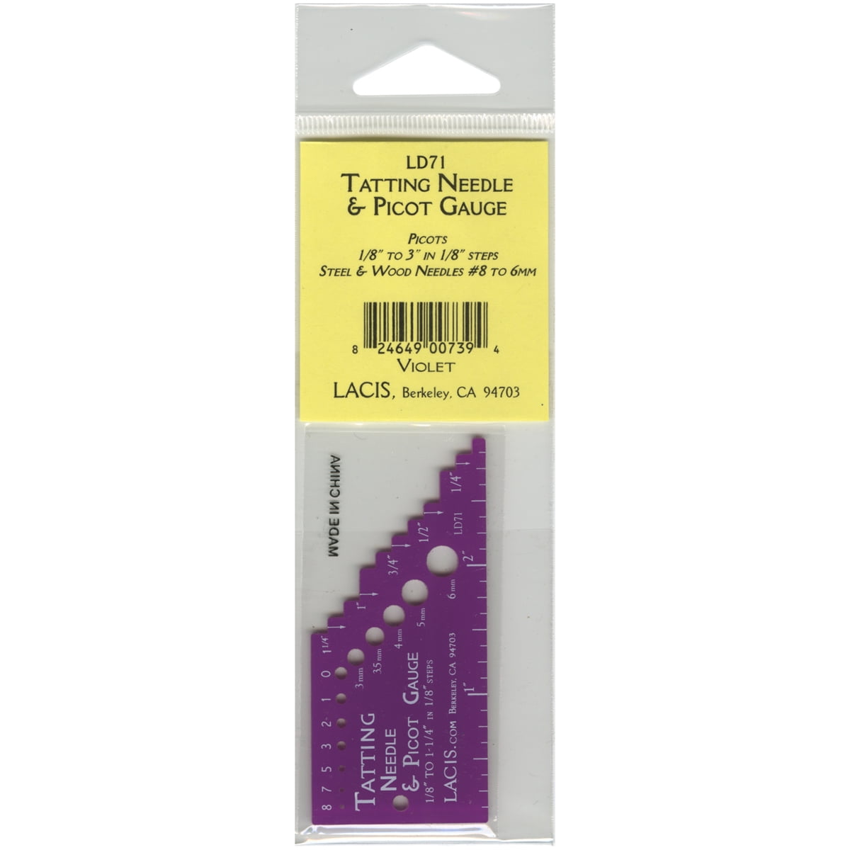 Lacis Tatting Needle & Picot Gauge-Violet - Walmart.com